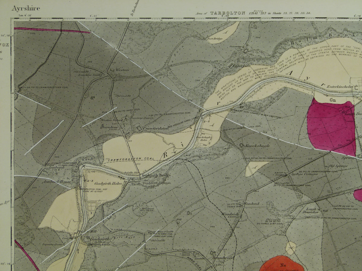 Ayrshire, 34 (1868)1:10,560 scale OS basemap 1860. Covers parts of Coy ...
