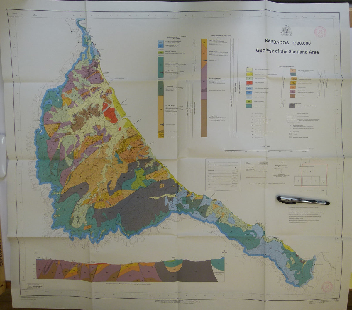 Barbados, Geology [Map] of the Scotland Area (1982) 1st edition. Direc ...