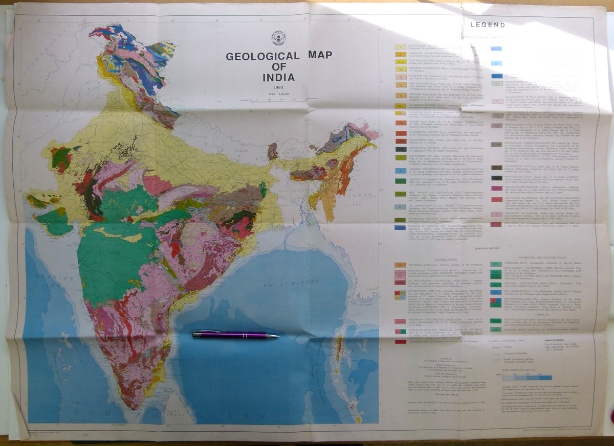 India. Anon (1993). Geological Map of India. Hyderabad: Geological Sur ...