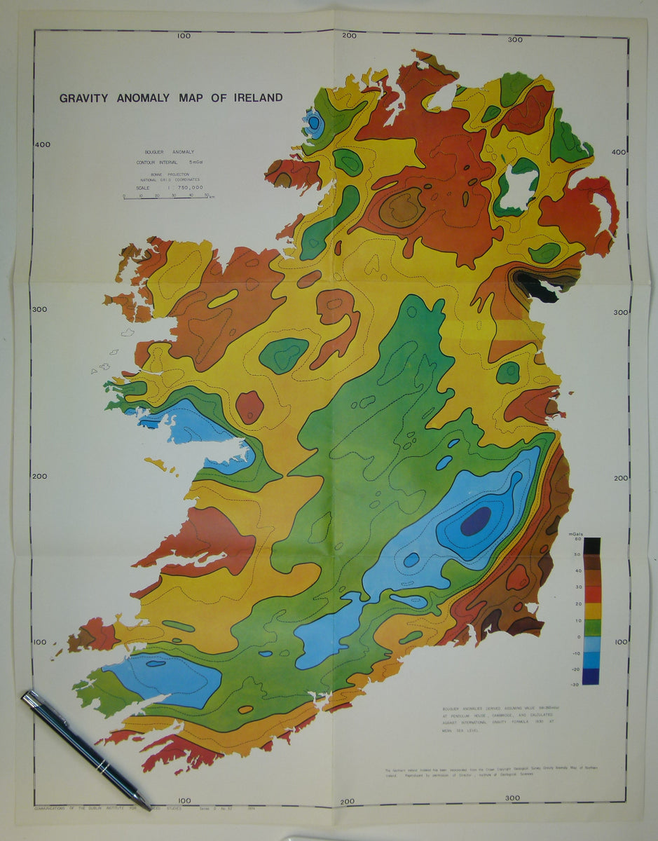 Anon. (1974). Gravity Anomaly Map of Ireland; Communications of the Du ...