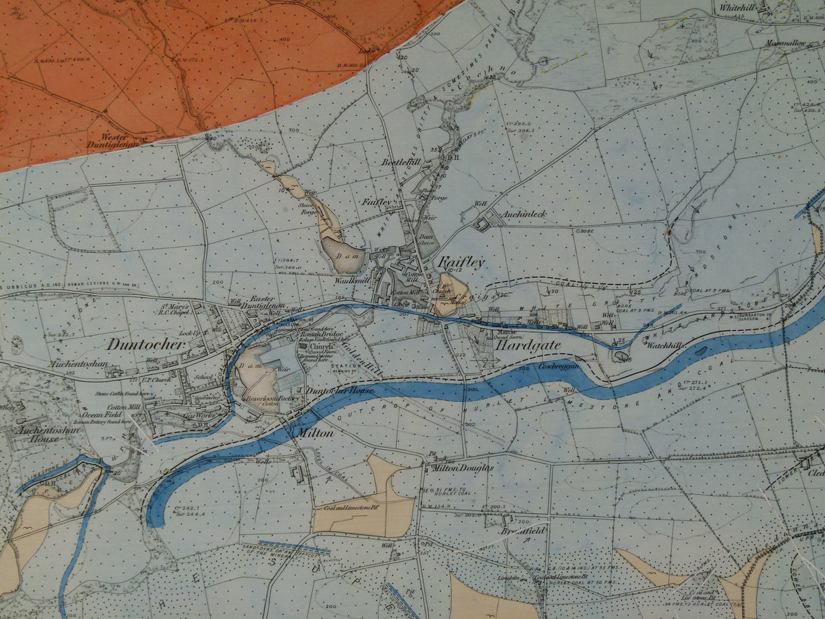 Dumbartonshire 23 (1874). 1:10,560 scale OS basemap 1865. Covers Dumto ...