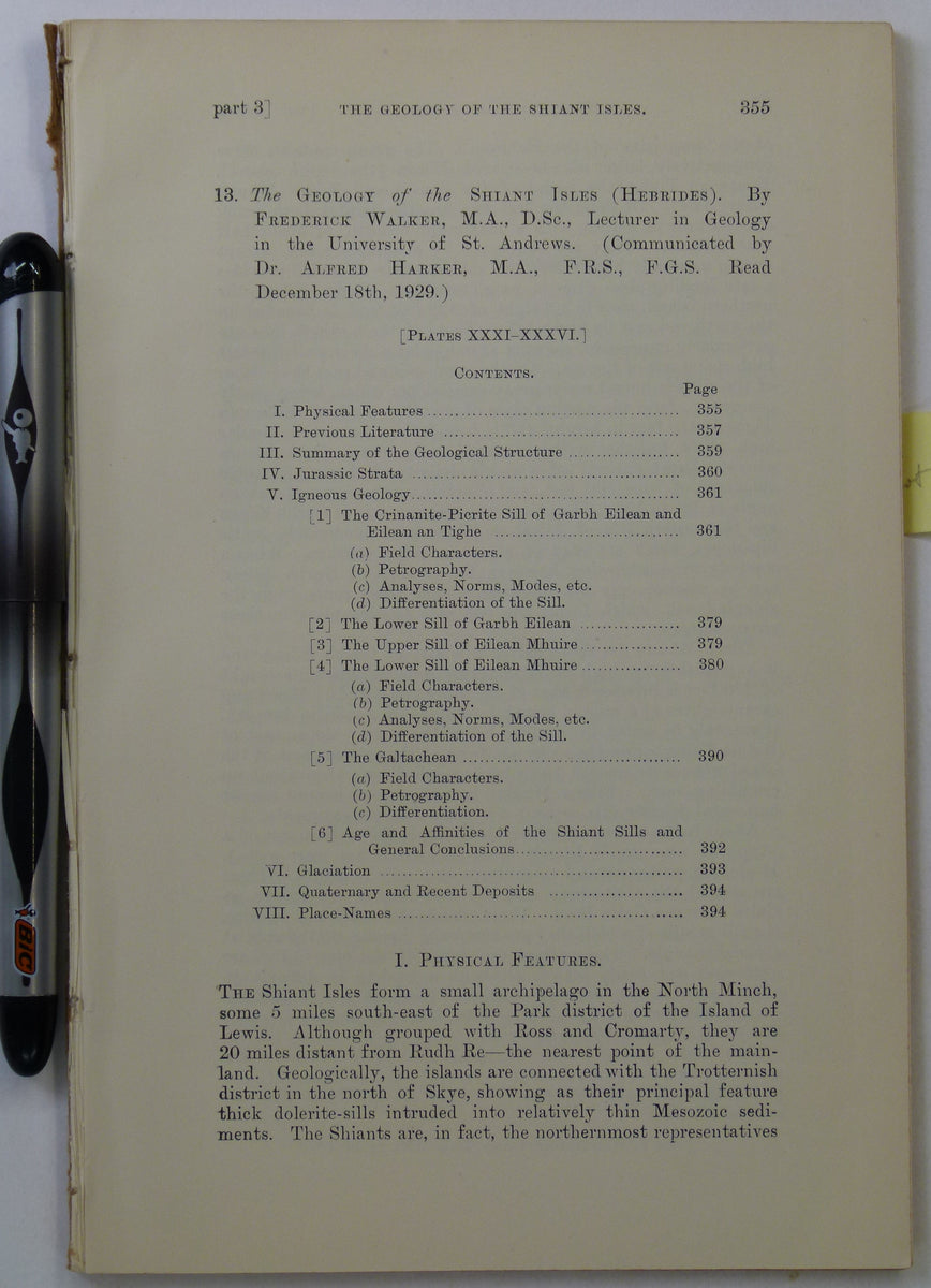 Walker, F. (1930). ‘The Geology of the Shiant Isles (Hebrides)’, extra ...