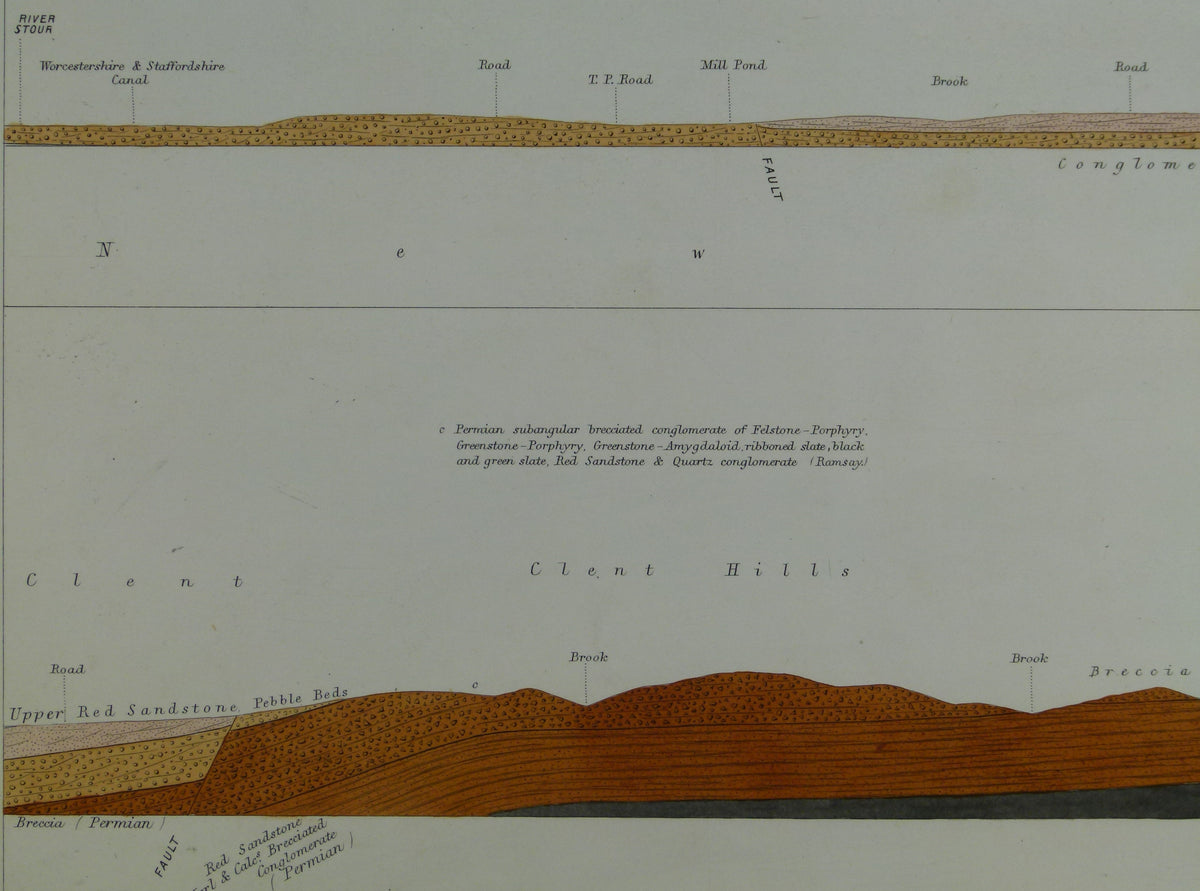 Horizontal Section No. 50 (1858). Cleobury Mortimer, Worcestershire, t ...