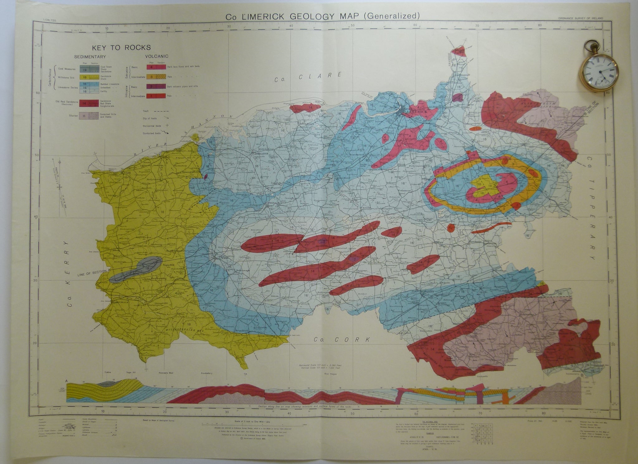 Co. Limerick Geology Map. 1969. Ordnance Survey of Ireland – 19th ...