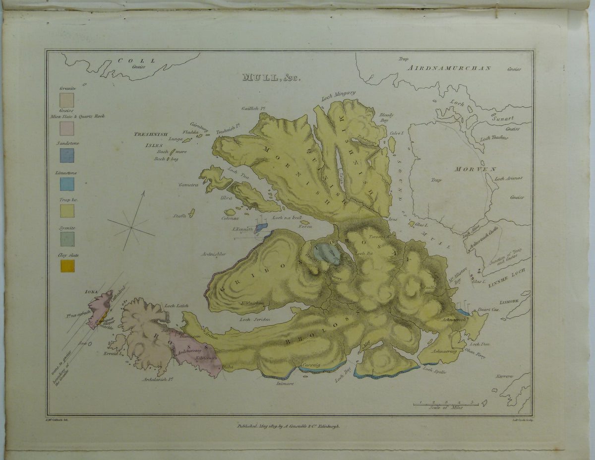 Macculloch, John (1819). ‘[Geological Map of the Islands of] Mull, Ion ...