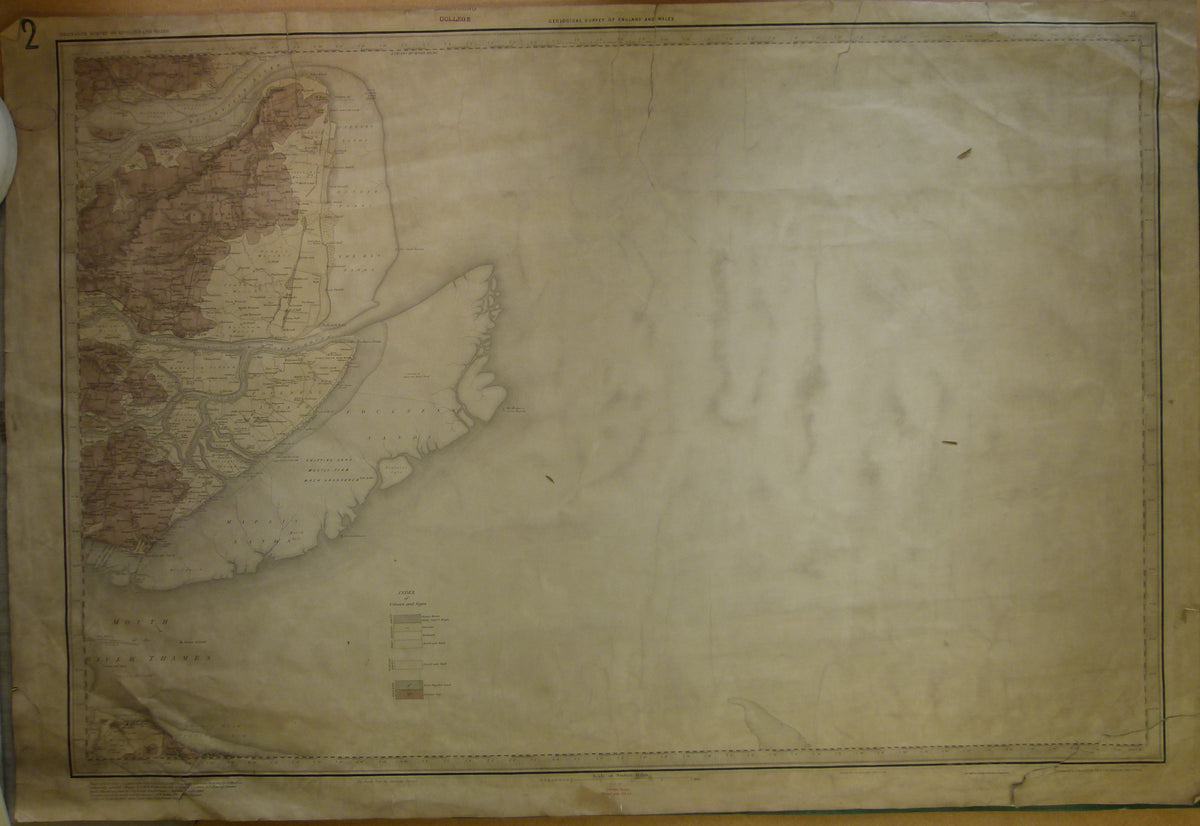 Sheet 2, Old Series 1". Essex, Burnham and Kent, Sheerness, 1883. Hand ...