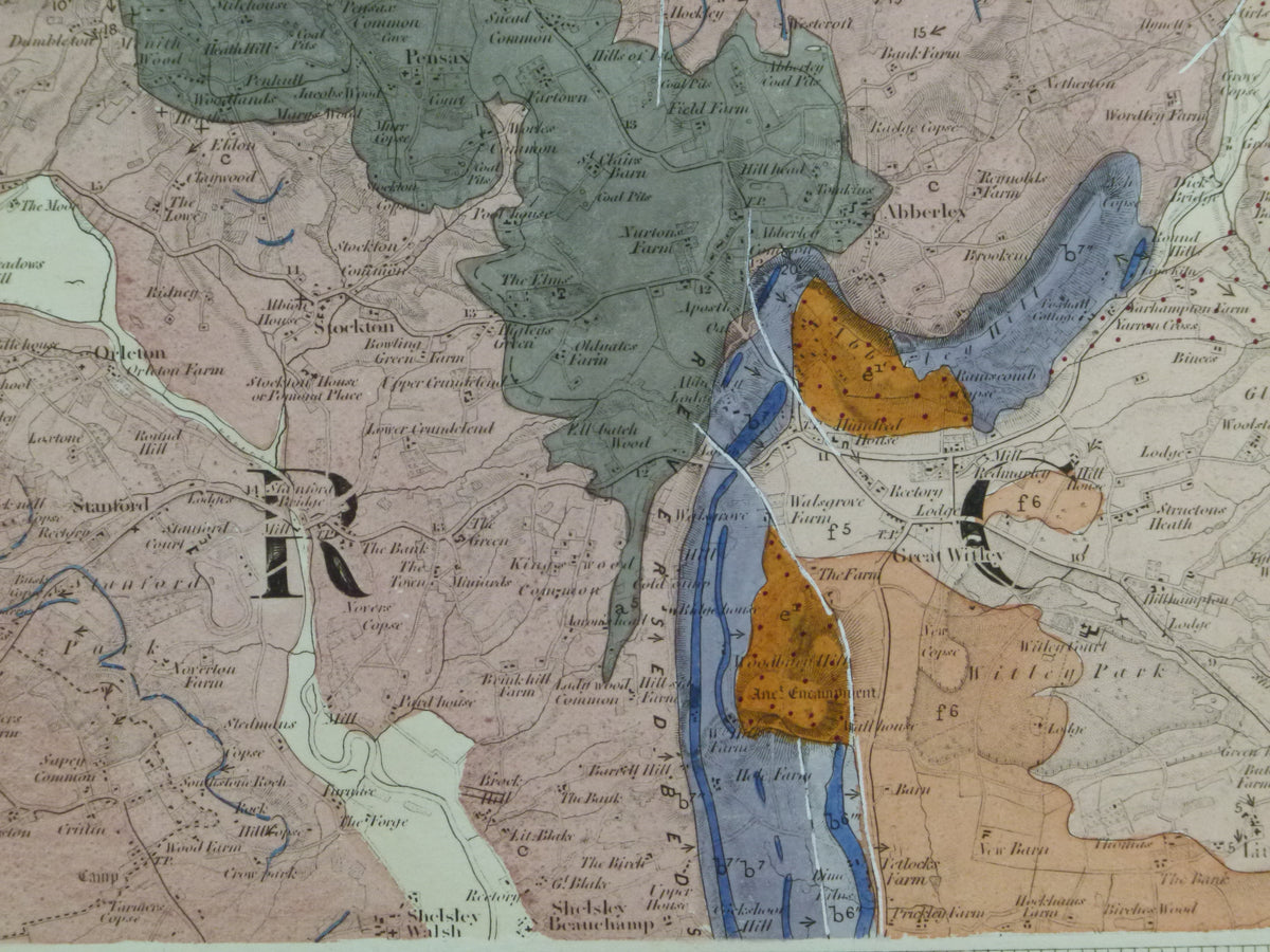 Sheet 55ne, Old Series 1". 1884. Worcestershire: Kidderminster, Clee H ...