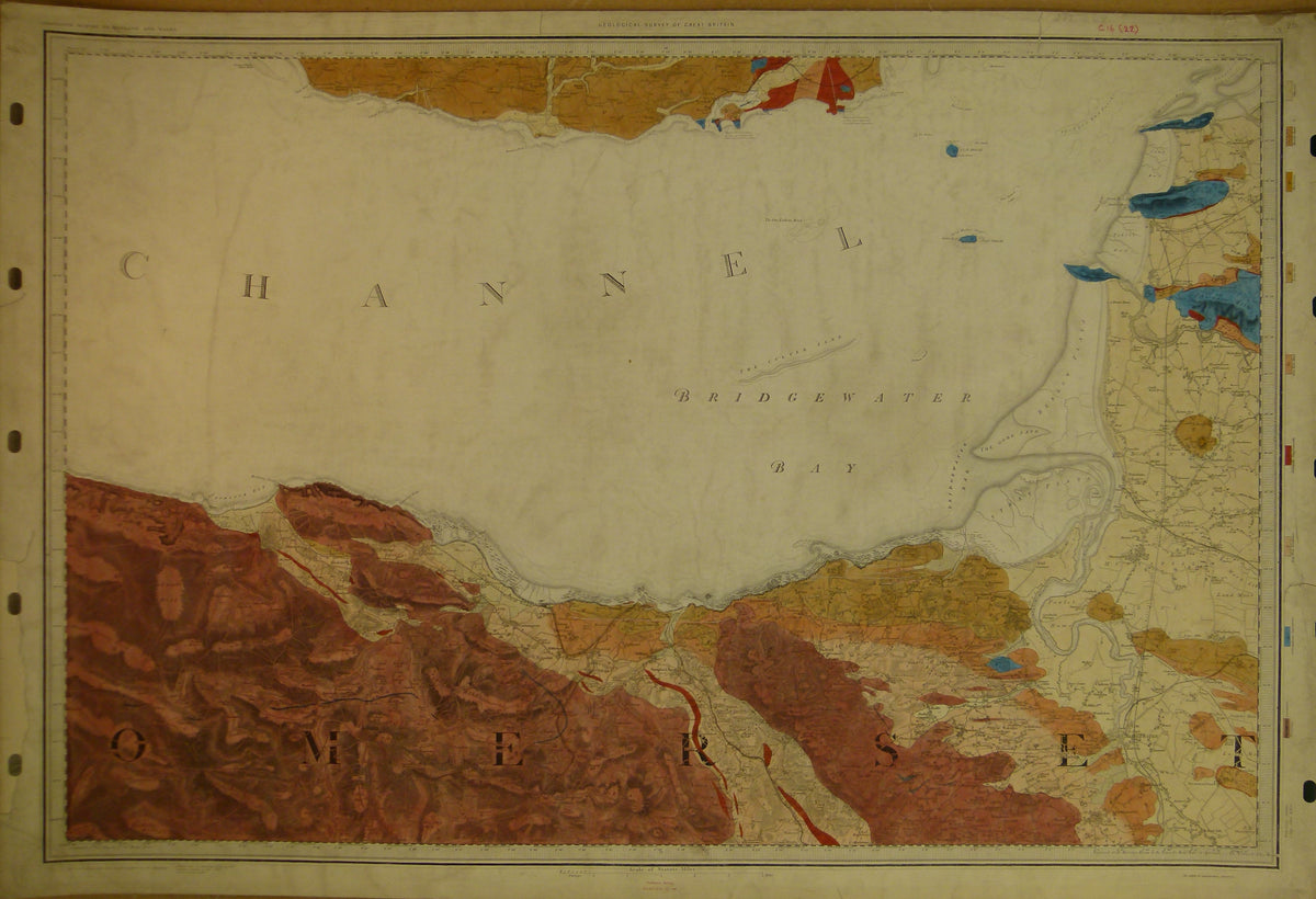Sheet 20, Old Series 1". 1894. Somerset, Devon, Glamorgan. Hand-colour ...
