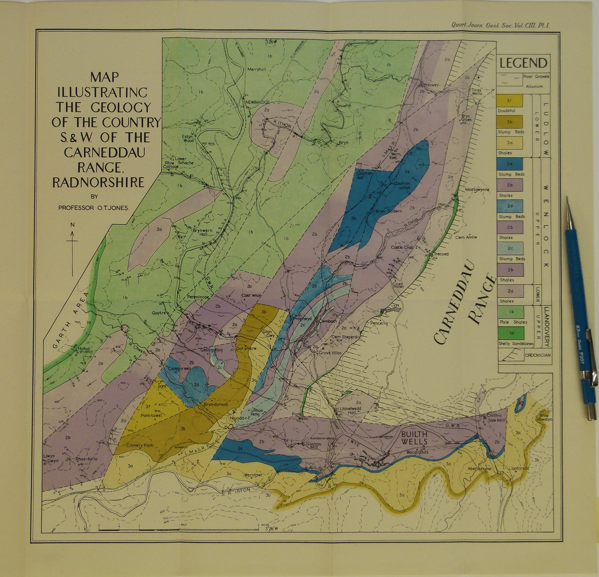 Wales Mid- 1947. Map Illustrating the Geology of the Country S.&W. of ...