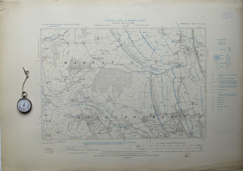 Derbyshire 25sw, 6". Wingerworth, 1899/1921, black outline and contour ...