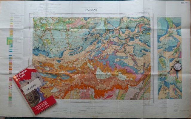 Fayence, sheet 998, Carte Geologique Detaill é de la France, 1966 ...